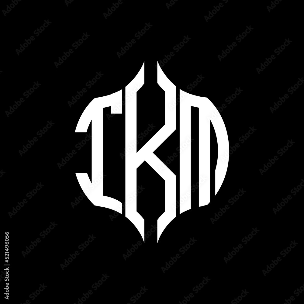 TKM letter logo. TKM best black background vector image. TKM Monogram ...