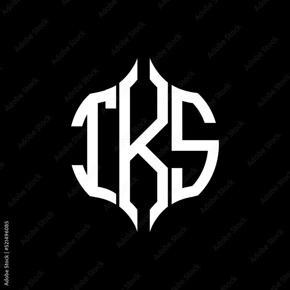 TKS letter logo. TKS best black background vector image. TKS Monogram ...