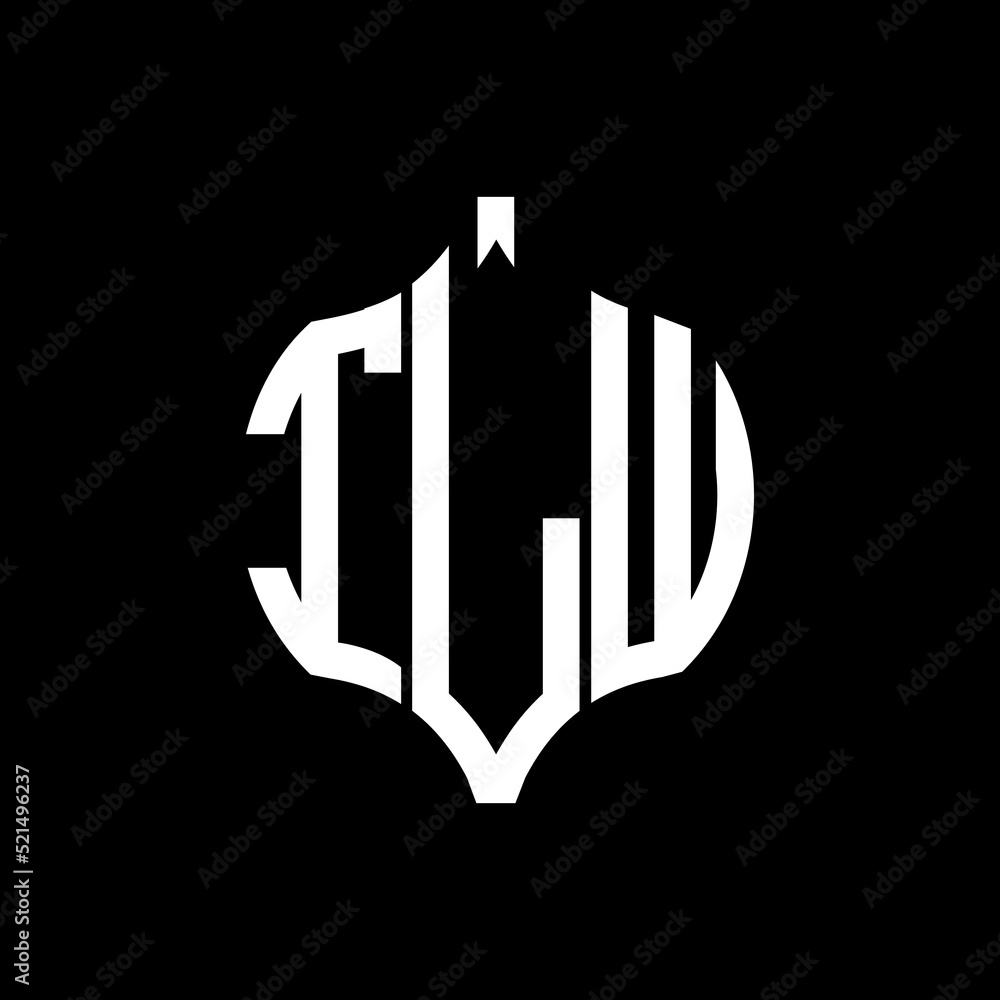 TLW letter logo. TLW best black background vector image. TLW Monogram ...