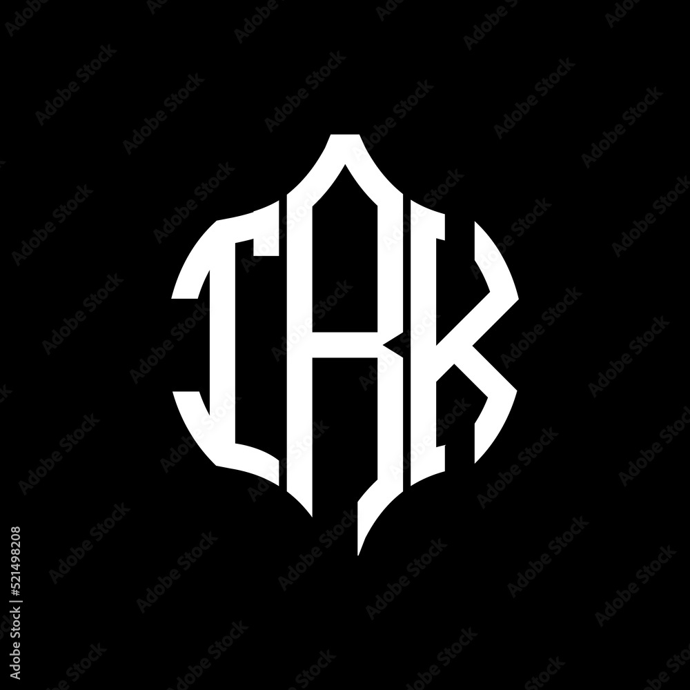 TRK letter logo. TRK best black background vector image. TRK Monogram ...