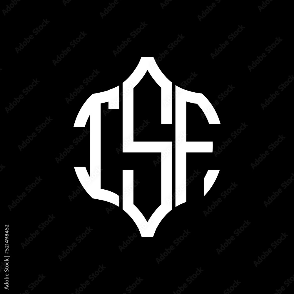 Vecteur Stock TSF letter logo. TSF best black background vector image ...