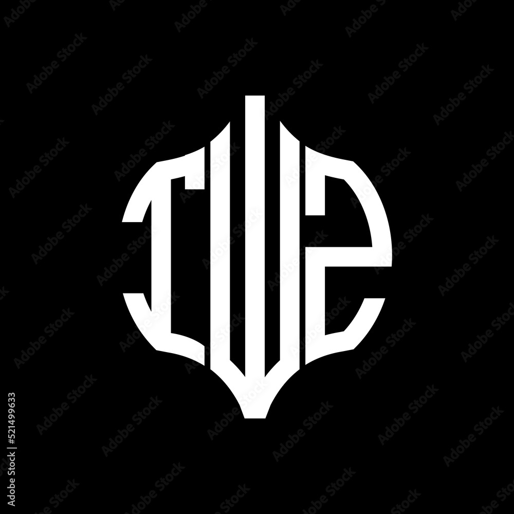 TWZ letter logo. TWZ best black background vector image. TWZ Monogram ...