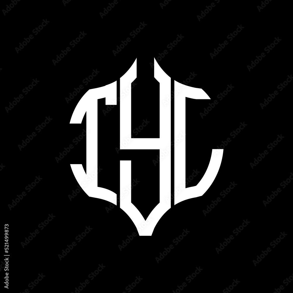 IYL letter logo. IYL best black background vector image. IYL Monogram ...