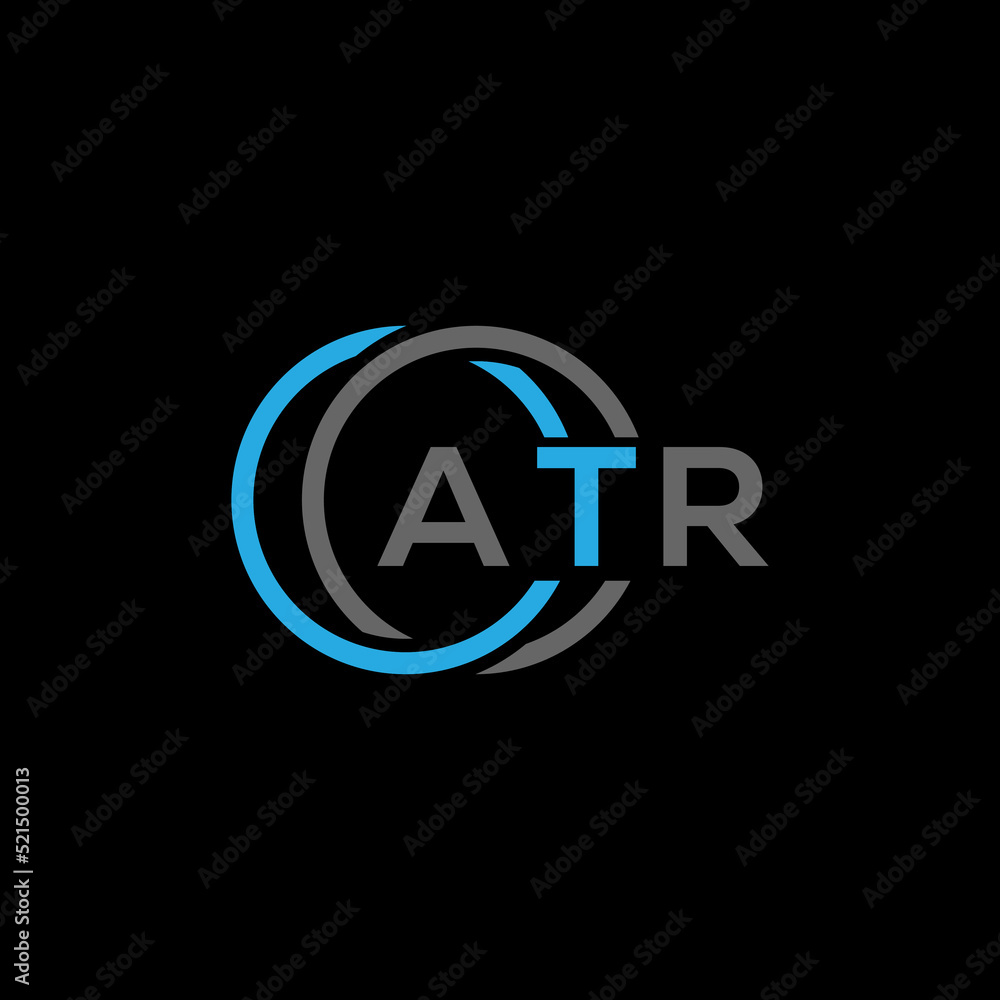 ATR logo monogram isolated on circle element design template, ATR ...