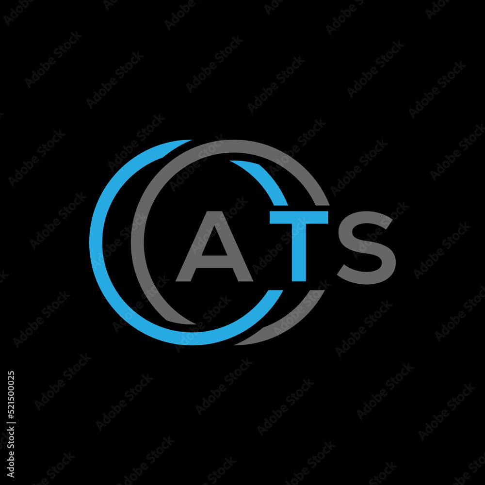 ATS logo monogram isolated on circle element design template, ATS ...