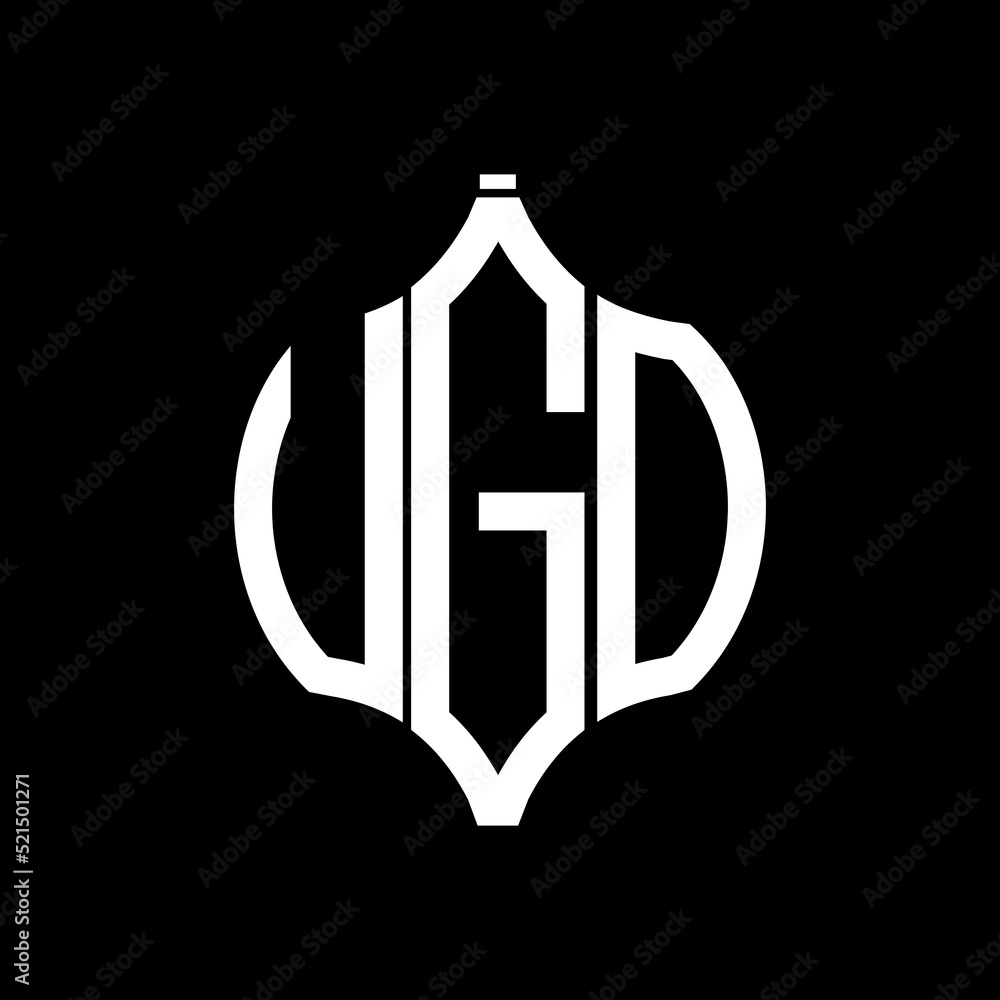 VGO letter logo. VGO best black background vector image. VGO Monogram ...