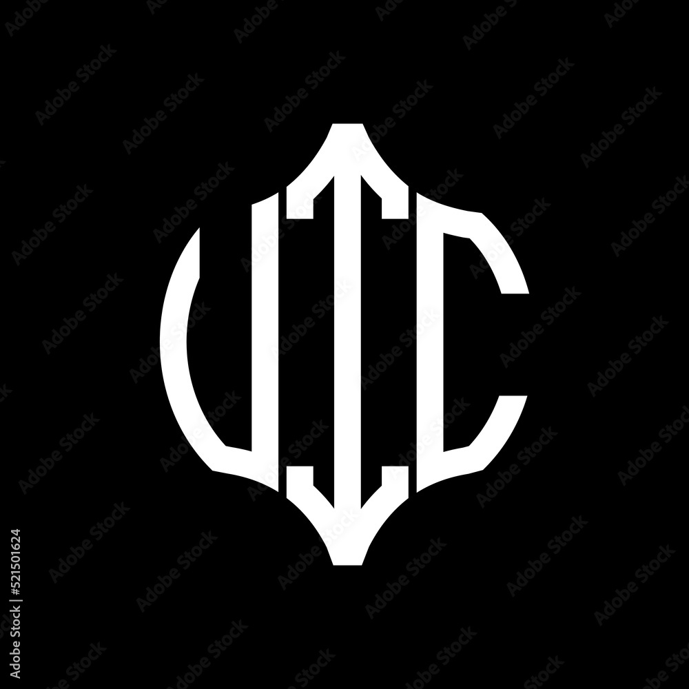VIC letter logo. VIC best black background vector image. VIC Monogram ...
