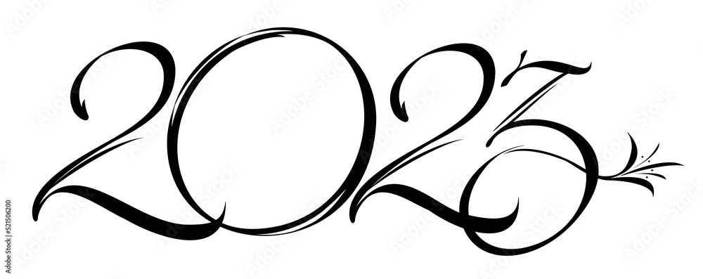 2023 New Year vector inscription. Handwritten calligraphy. 2023 vector ...