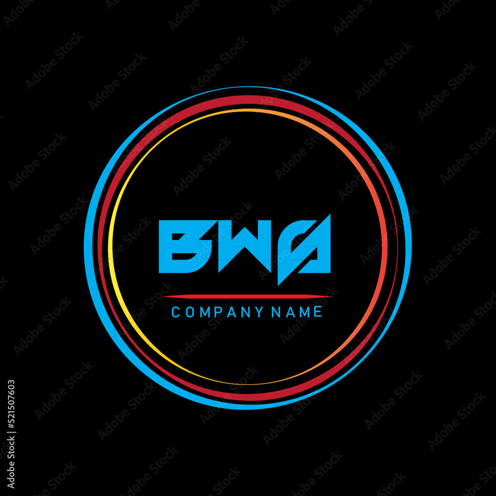 B W S ,B W S alphabet letter design with creative circle ,BWS letter ...