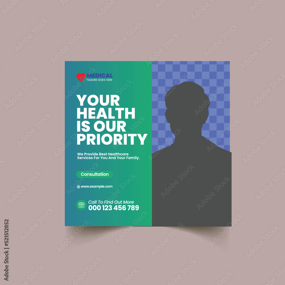 Healthcare social media post for hospital clinic. Healthcare Social ...