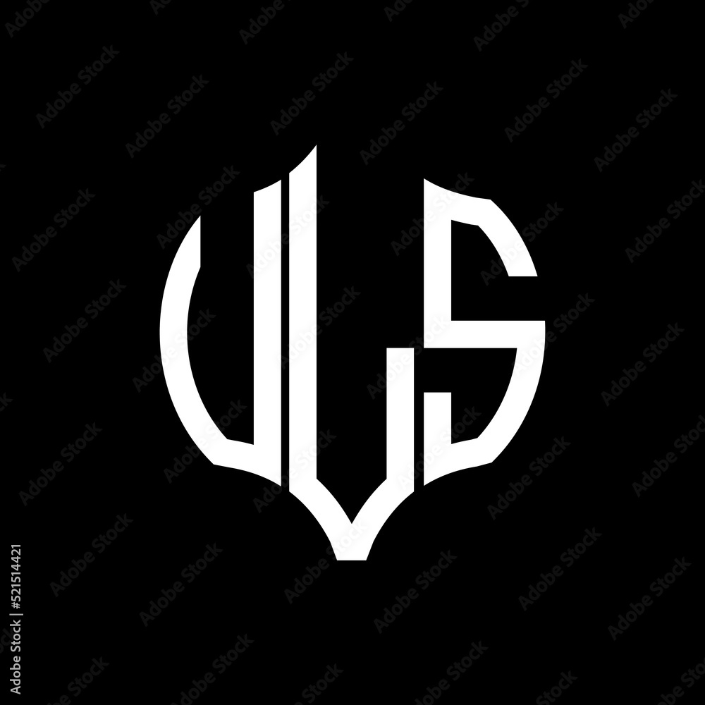 VLS letter logo. VLS best black background vector image. VLS Monogram ...