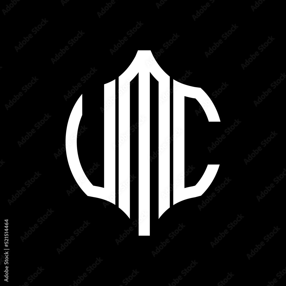 VMC letter logo. VMC best black background vector image. VMC Monogram ...