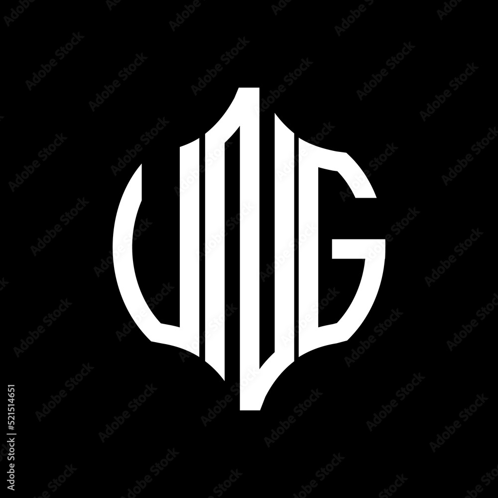 VNG letter logo. VNG best black background vector image. VNG Monogram ...