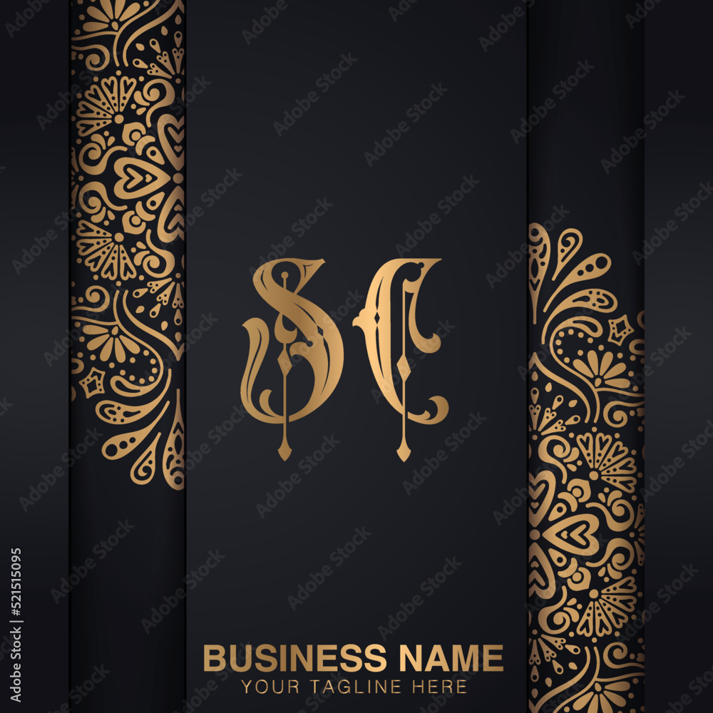 SC initial logo | initial based abstract modern minimal creative logo ...