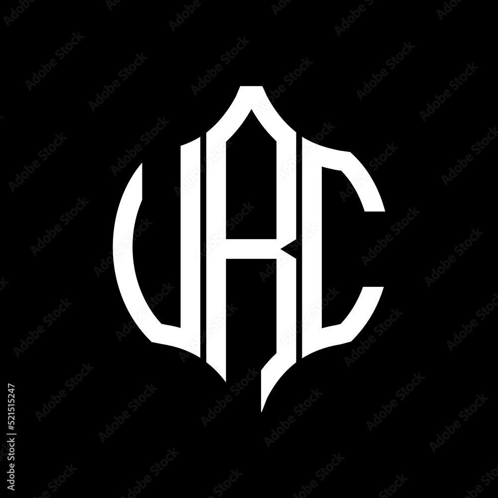 VRC letter logo. VRC best black background vector image. VRC Monogram ...
