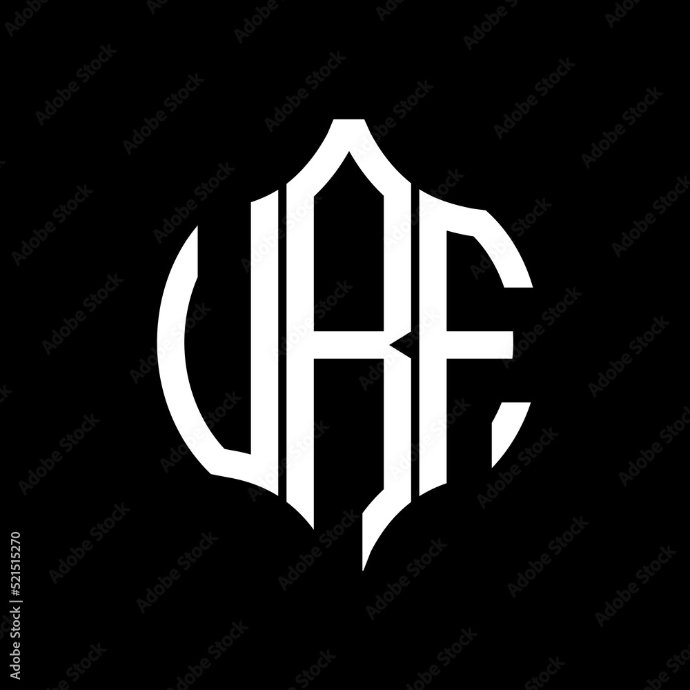 VRF letter logo. VRF best black background vector image. VRF Monogram ...