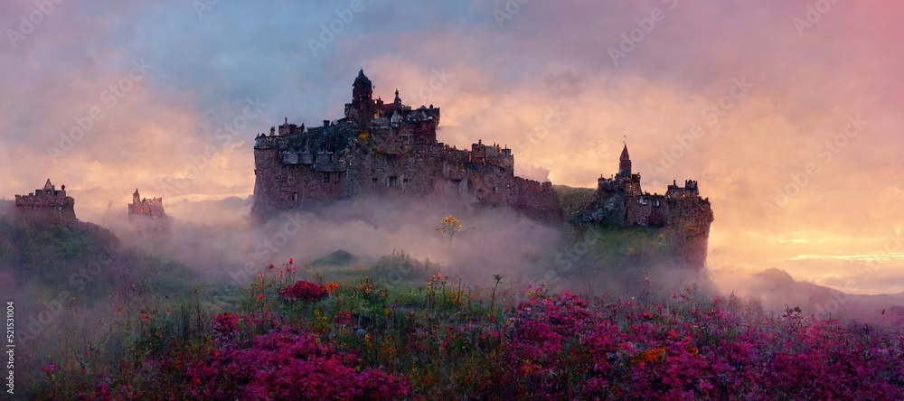 Explore imaginative Scottish castles and ruins in dreamy surrealism ...