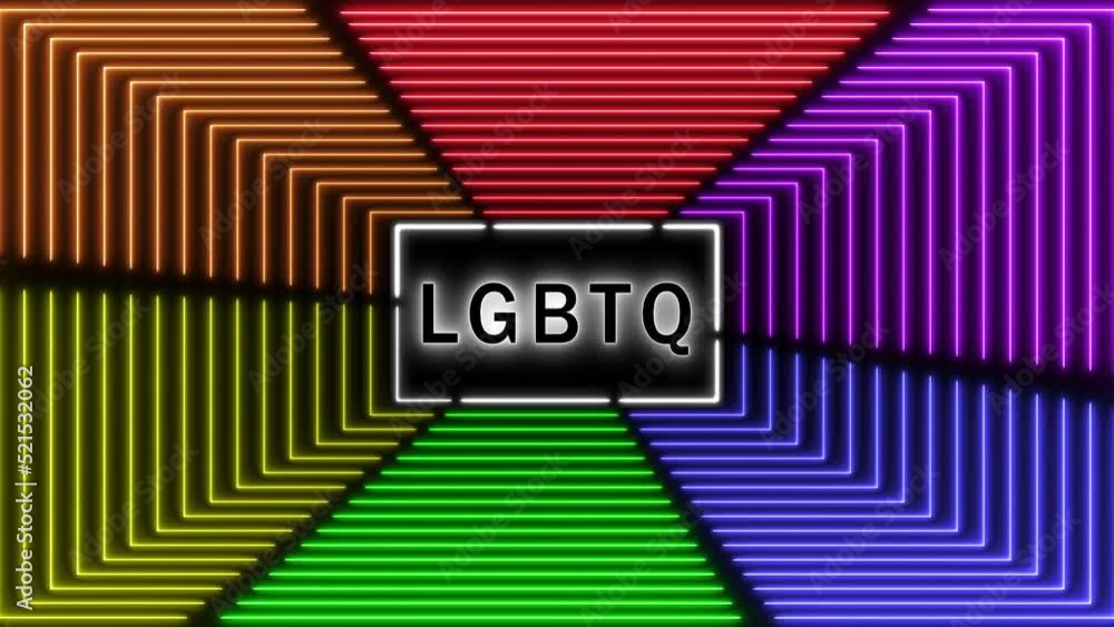 Lgbt concept.Animation of rainbow flag.Lgbt pride flag or gay pride ...