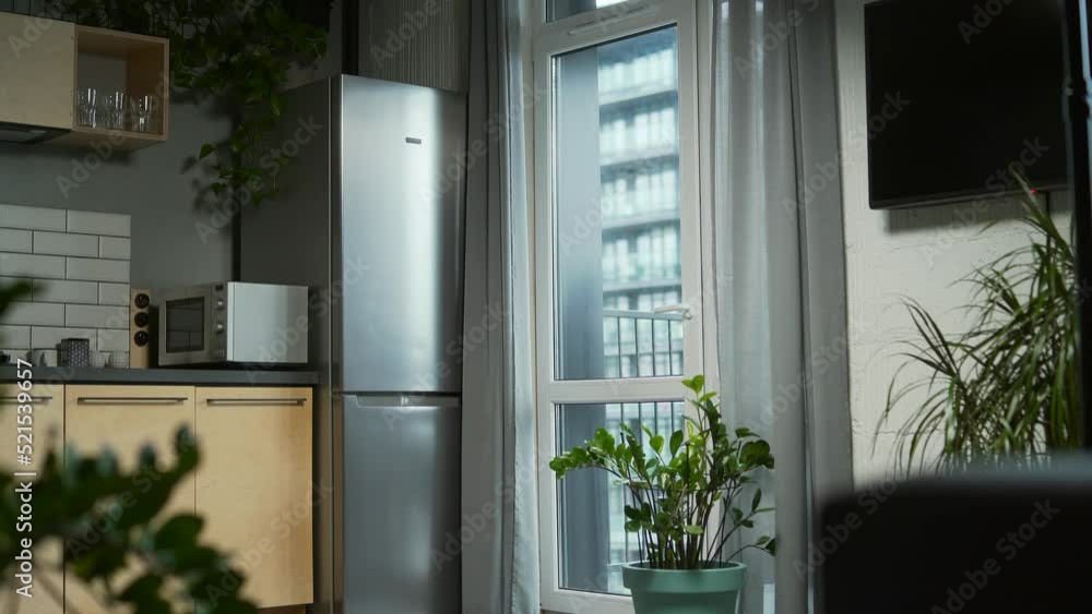 Burglar robber break door lock and entering building apartment. house ...