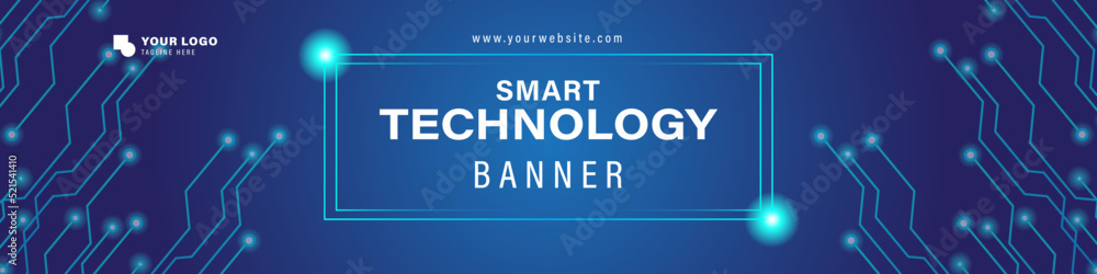 technology linkedin banner template Stock Vector | Adobe Stock