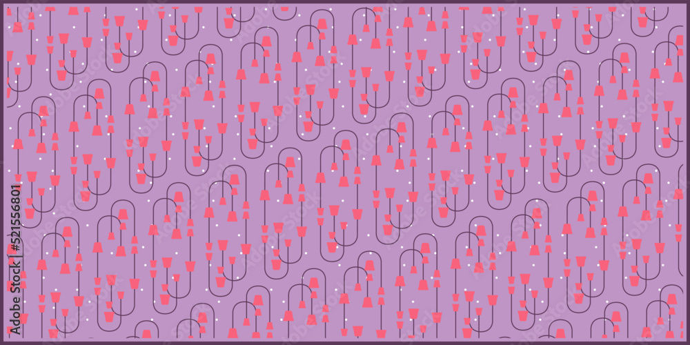 simple flower pattern with purple background Stock Vector | Adobe Stock