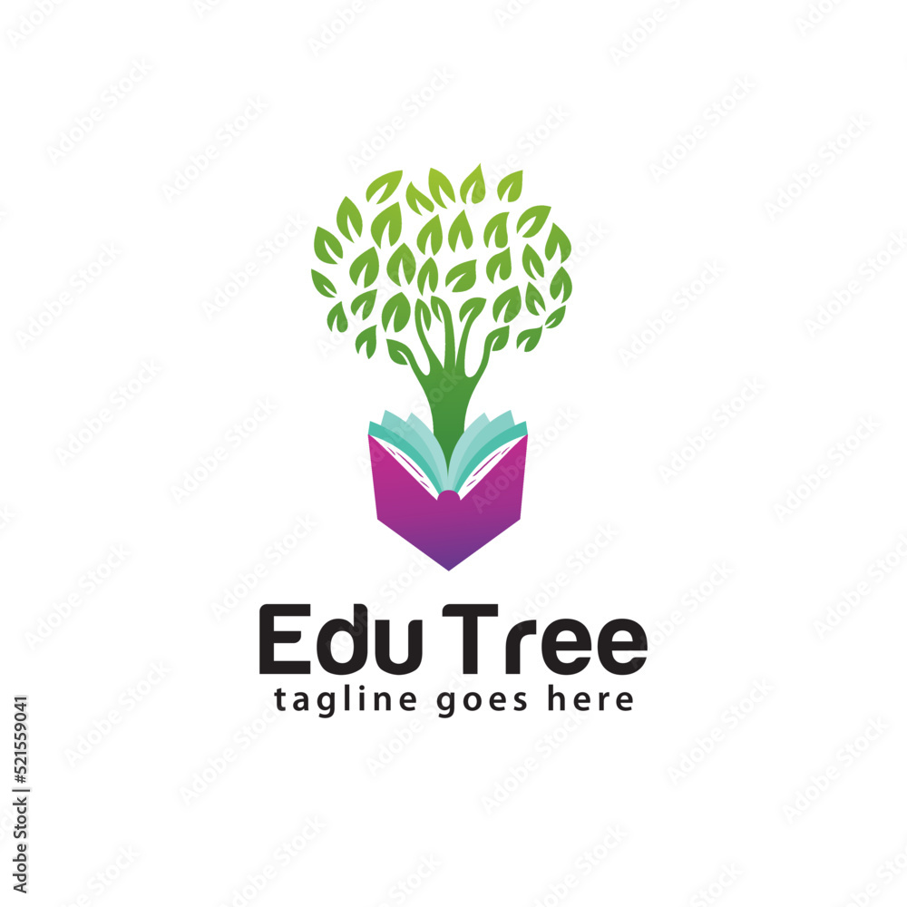 Education tree logo design template Stock Vector | Adobe Stock