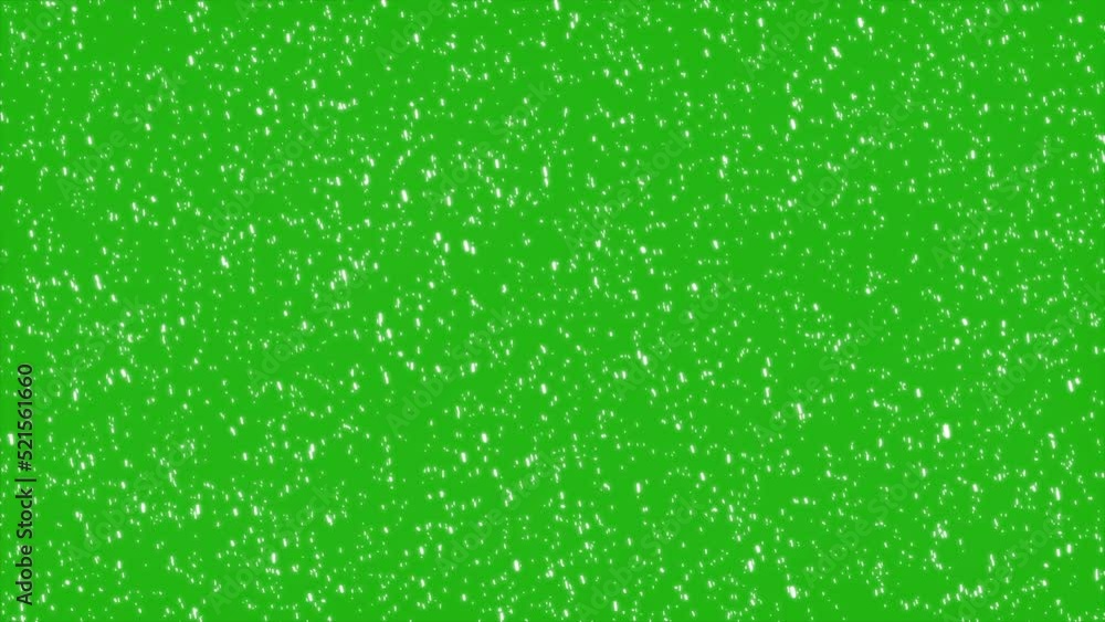 snow falling particles motion graphics on green screen background Stock Video | Adobe Stock