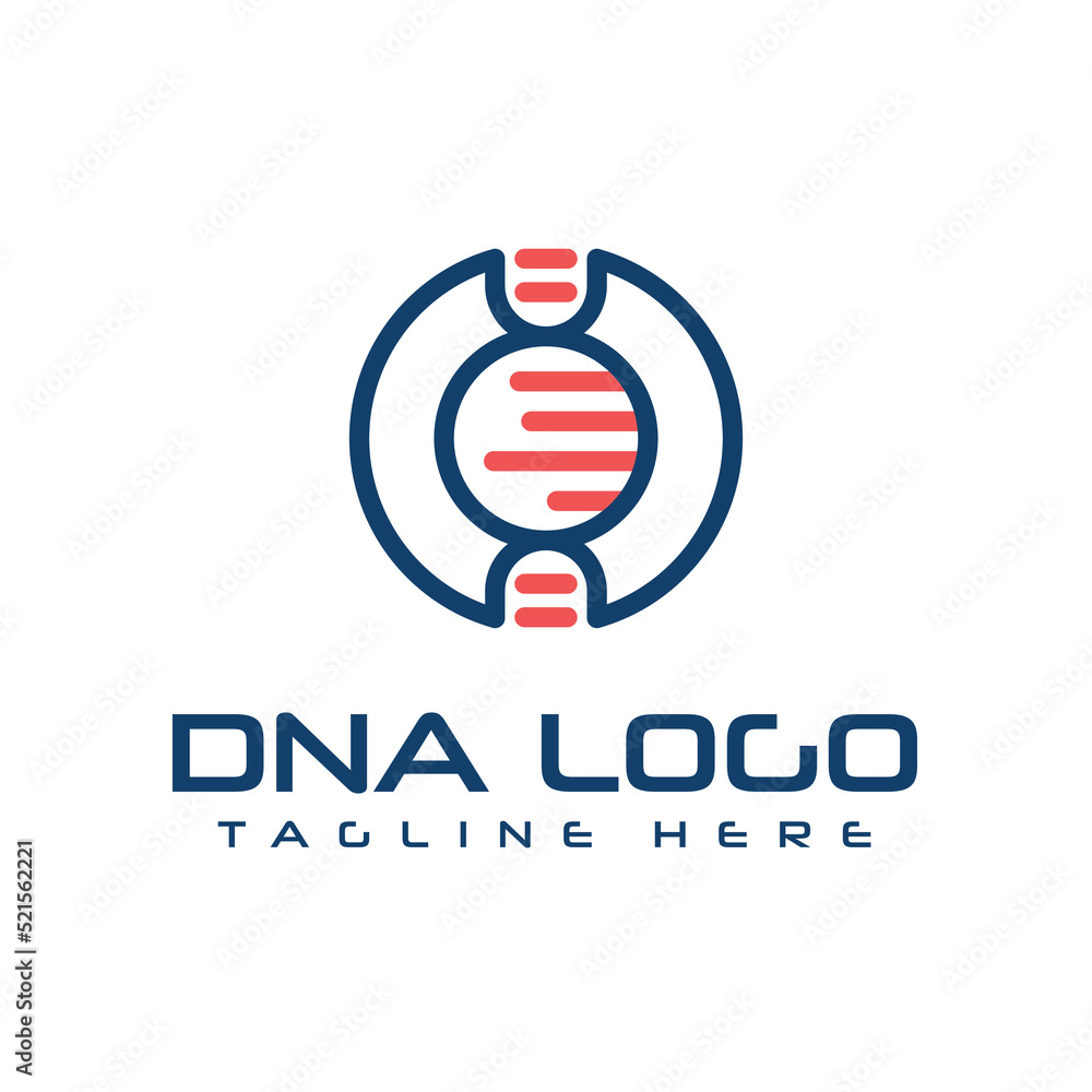Dna logo design for business company Stock Vector | Adobe Stock