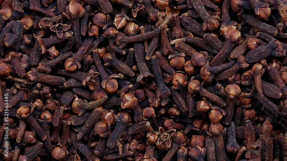 dried cloves. Syzygium aromaticum. the aromatic flower buds of a tree ...