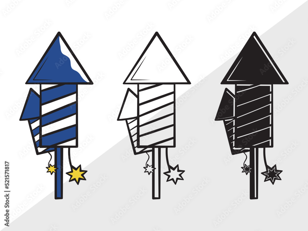 Fireworks SVG Cut File |Fireworks Rocket Svg | Fireworks Svg | 4th Of ...