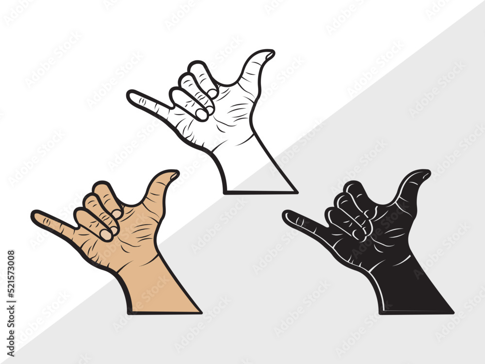 Shaka Brah SVG Cut File | Hang Loose Svg | Hands Svg | Finger Svg ...