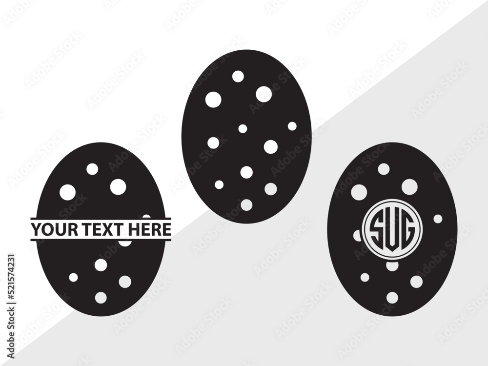 Egg Monogram SVG | Egg Pattern Svg | Egg Hunt Svg | Pattern Egg Clipart ...