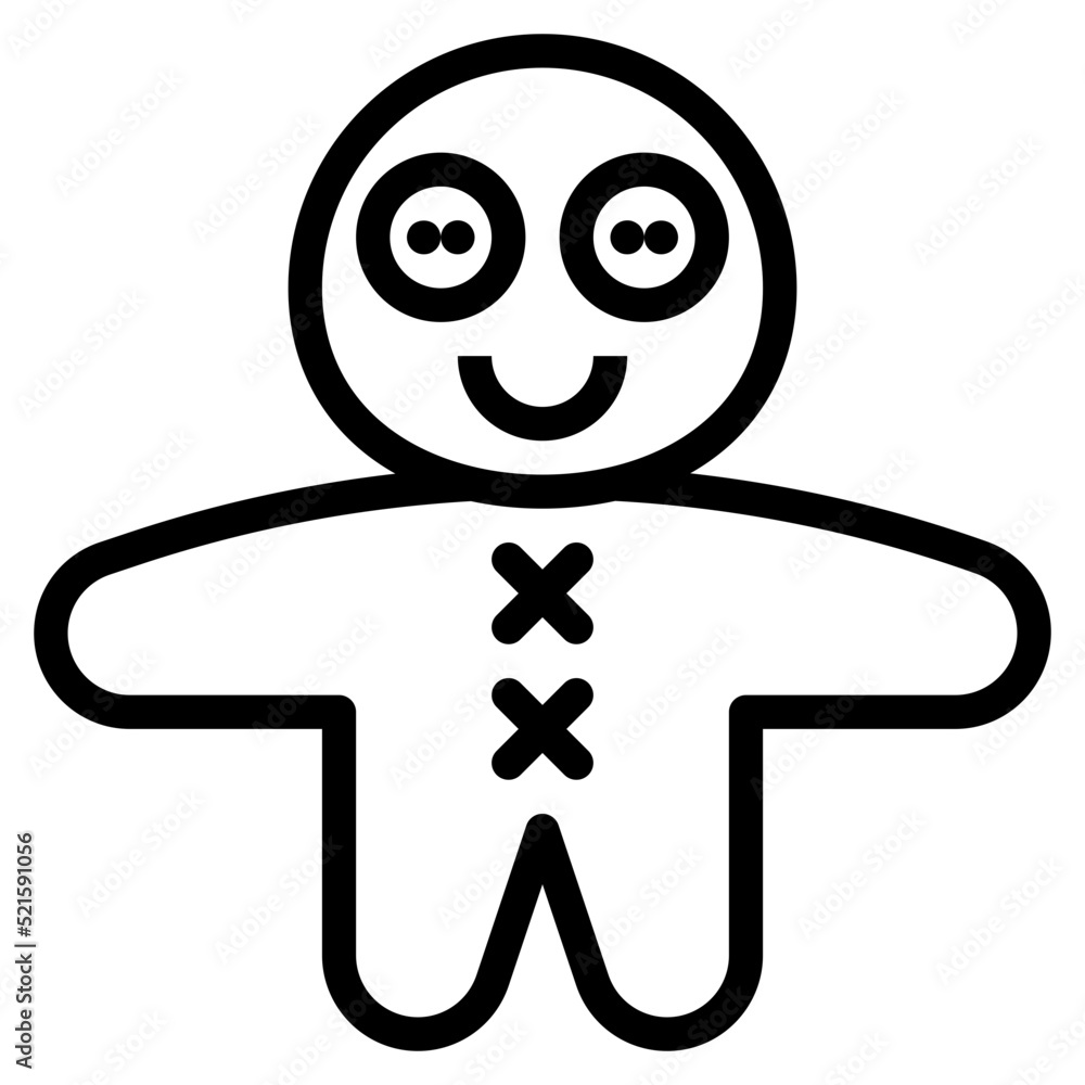 Plush Doll Outline