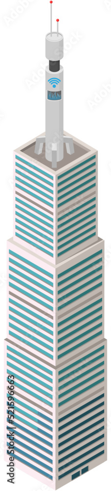 5G network technology. Base station, mobile data tower ...