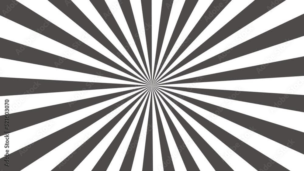 Loop animation of rotating white concentration lines, effect background ...