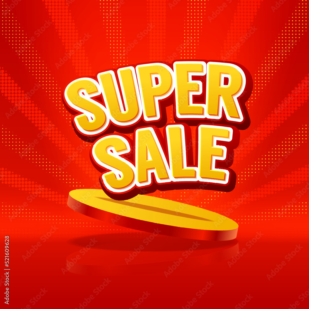 realistic super sale background Stock-Vektorgrafik | Adobe Stock