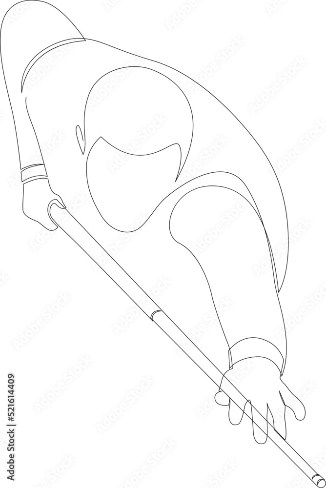 Single continuous line drawing of young handsome professional athlete ...