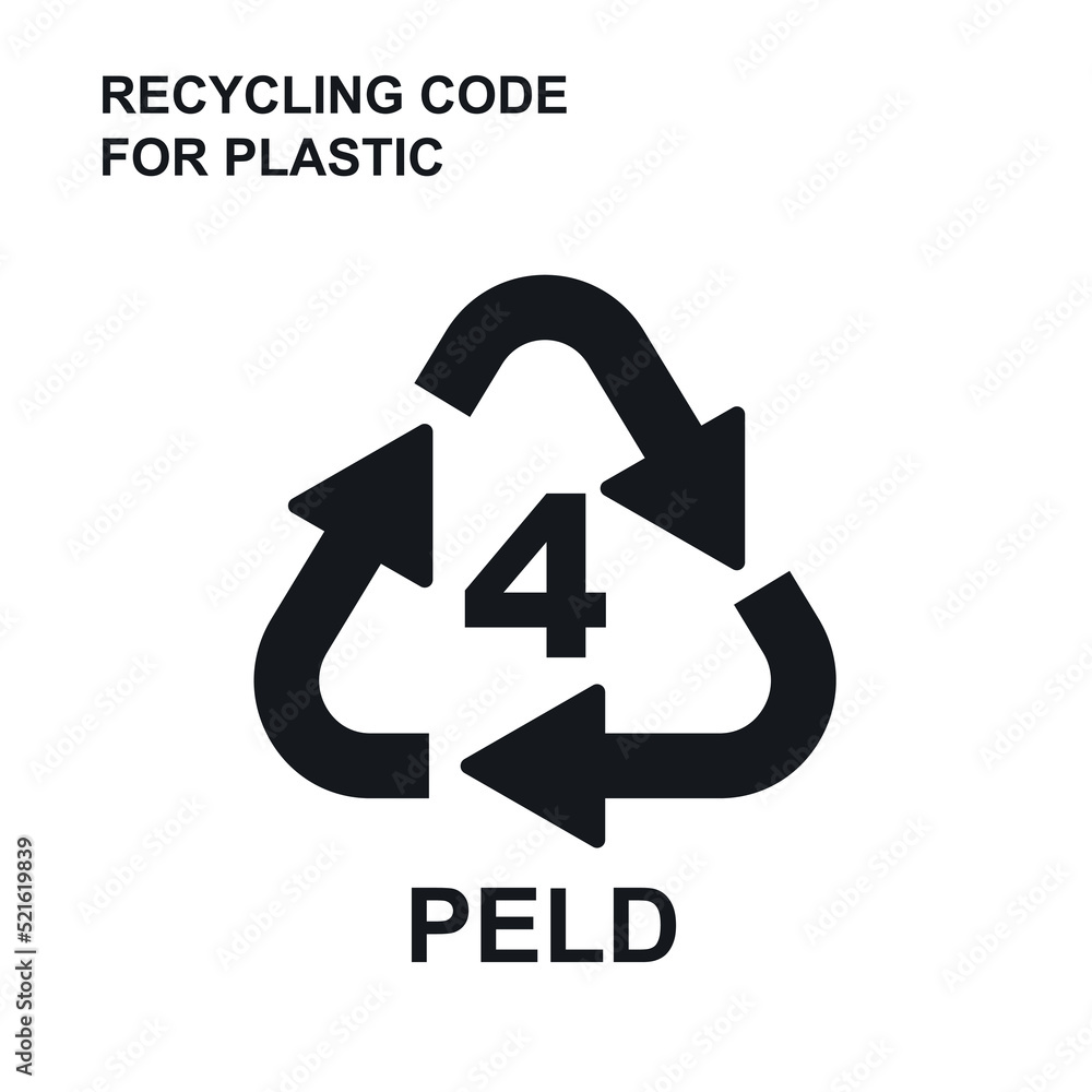Plastic Recycling Code Applied Packaging Pet Pete Pehd Hdpe Stock ...