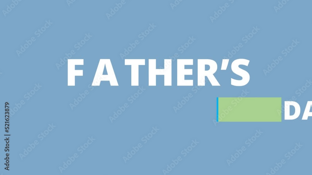 Animated of Father's Day with smooth animation mustache, hat and tie ...