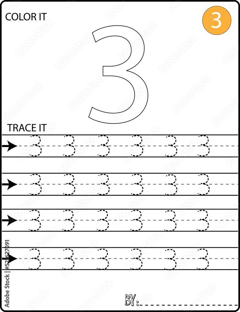 handwriting Numbers tracing pages for writing numbers Learning numbers ...