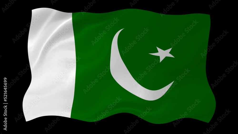 pakistan flag wavy national flag animation Stock Video | Adobe Stock