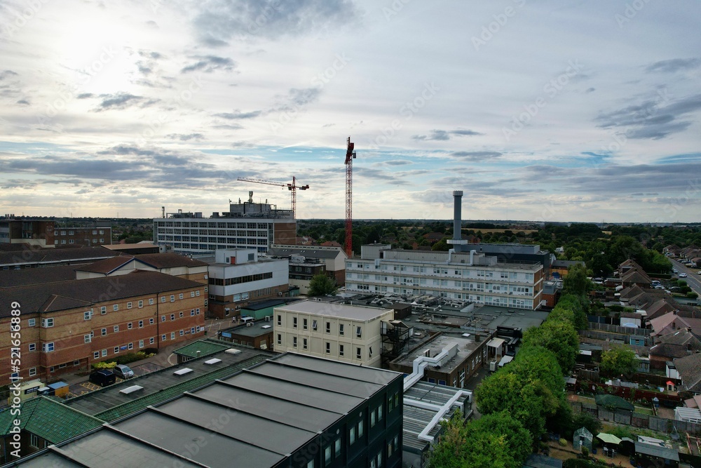 Aerial View and High Angle Footage of Luton and Dunstable Borders Close ...