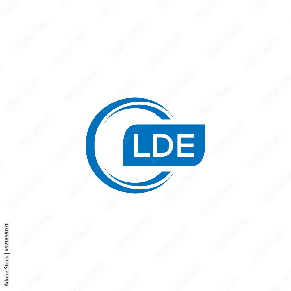 Vecteur Stock LDE letter design for logo and icon.LDE typography for ...