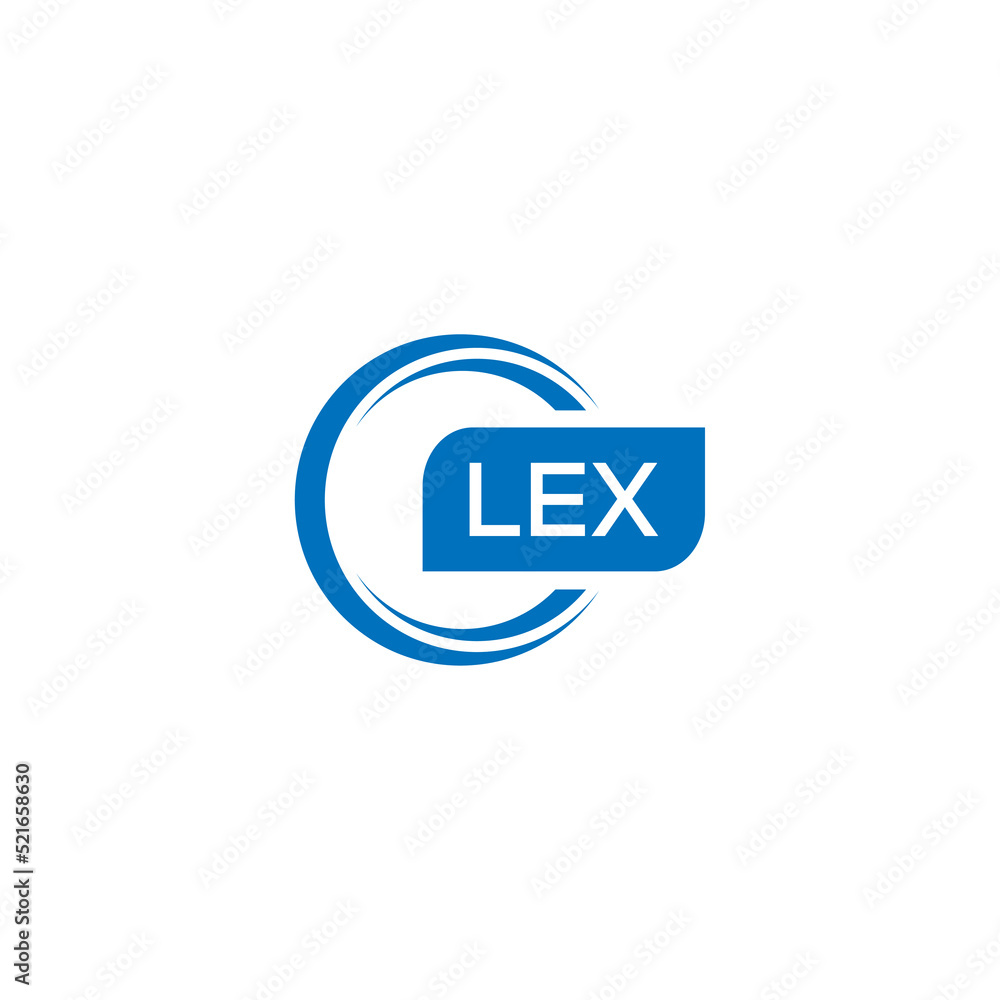 LEX letter design for logo and icon.LEX typography for technology ...