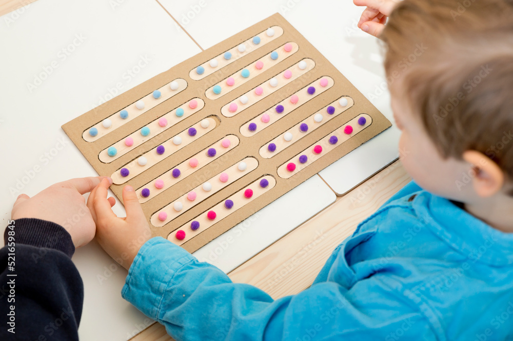 DIY children home activity. Early education, implement for children to ...