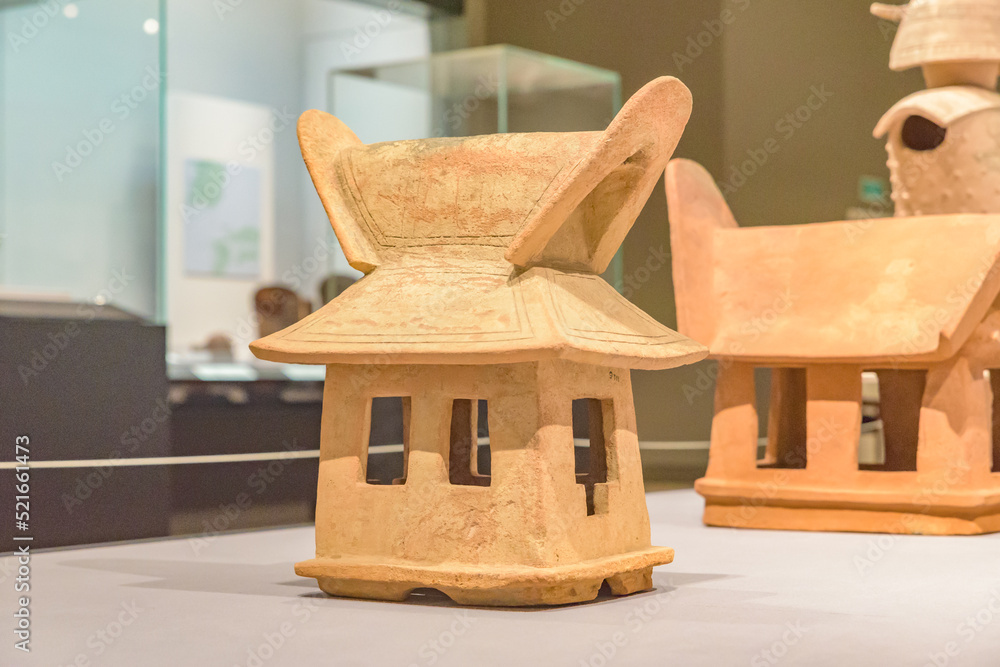 TOKYO, JAPAN - JUL 20, 2022: Tomb Sculpture ("Haniwa"): House ...