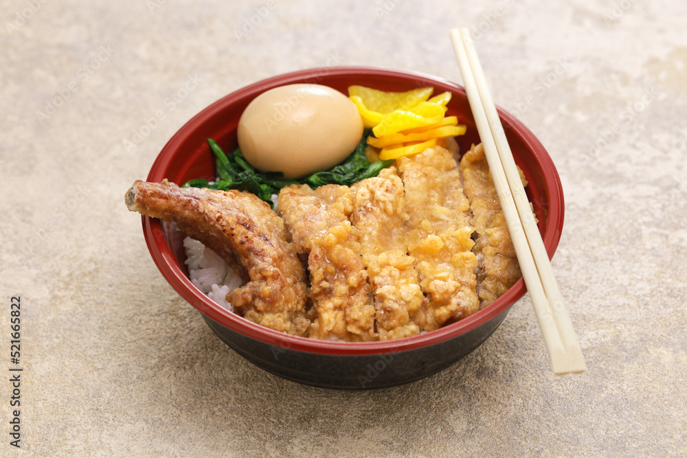 Taiwanese fried pork chop bento, station lunch box Stock Photo | Adobe ...