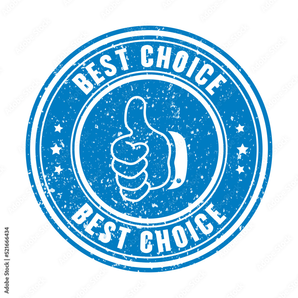 Best choice thumb rubber stamp vector illustration isolated on white ...