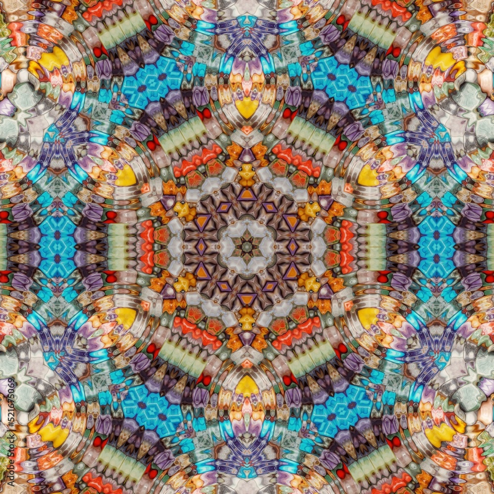 Mystical pattern design for the background. 3d illustration art for ...