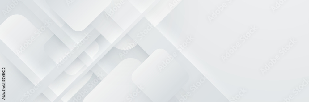 White abstract banner. Minimal vector white design. Vector illustration ...